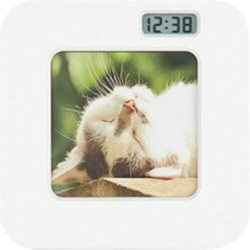 【楽天市場】【あわせ買い2999円以上で送料お得】ましかくフォトフレームクロック ホワイト MS-01W：ホームライフ