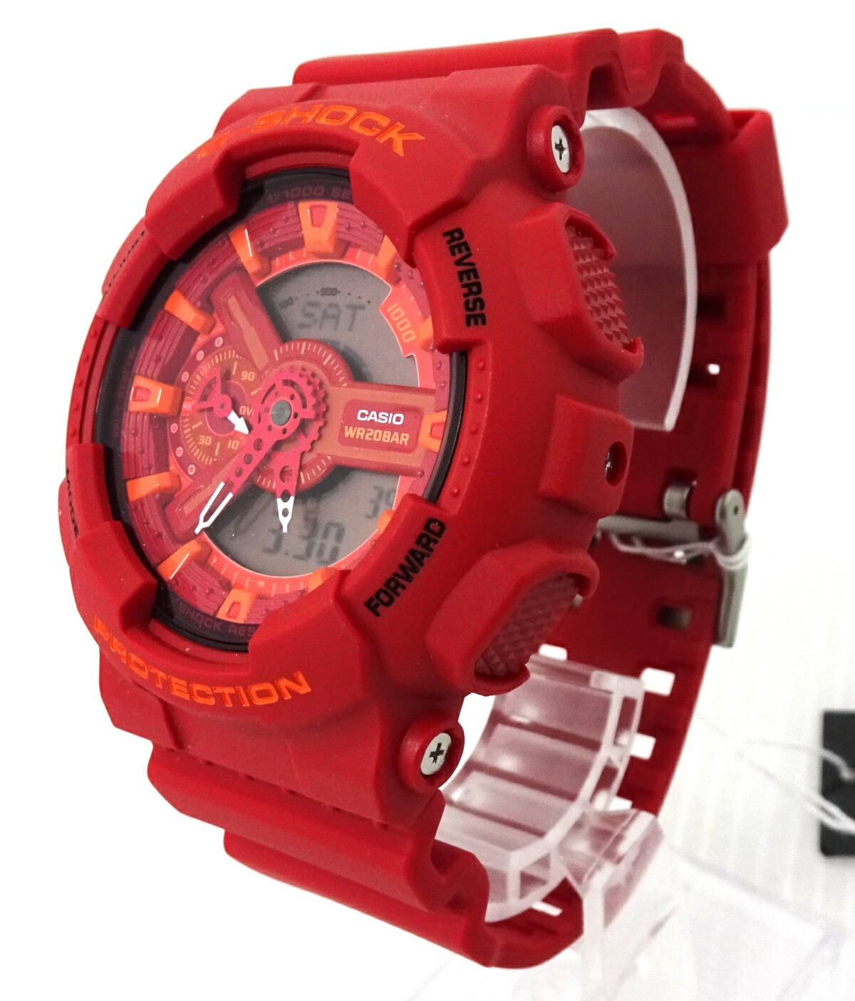 【楽天市場】【中古】G-SHOCK Gショック GA-110AC-4AJF レッドモデル デジタル アナログ 赤 CASIO カシオ【腕時計 ...
