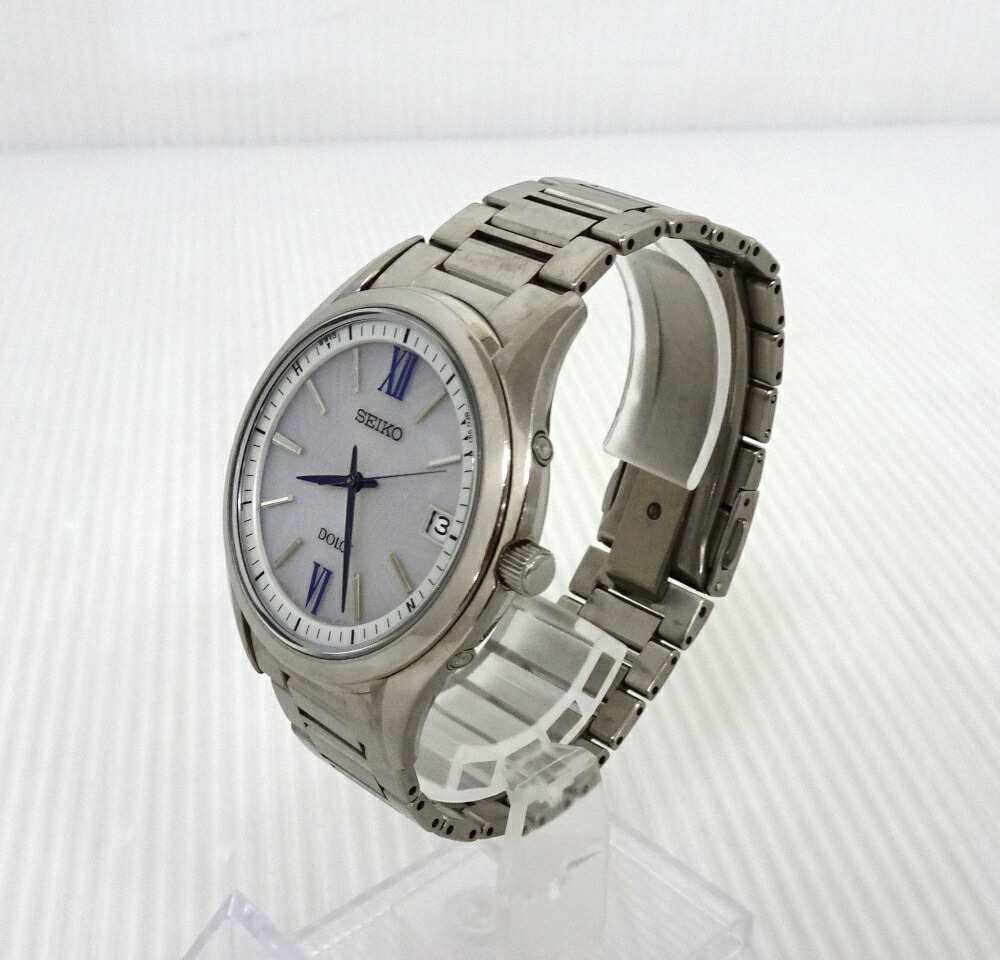 【楽天市場】【中古】SEIKO セイコー DOLCE ドルチェ 7B24-OBMO ソーラー 電波腕時計 チタン・デイト【服飾小物/腕時計 ...