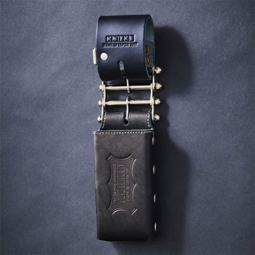 【楽天市場】[訳アリ特価] KNICKS ニックス KBS-100LDX3 総ヌメ革3連結チェーンタイプ鳶レベルホルダー ブラック KNICKS 腰袋 レザー 牛革 本革 ホルダー ケース ...