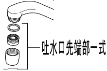 【楽天市場】KVK シングルレバー混合水栓 吐水口先端部一式 Z586JFCP：快適水空館