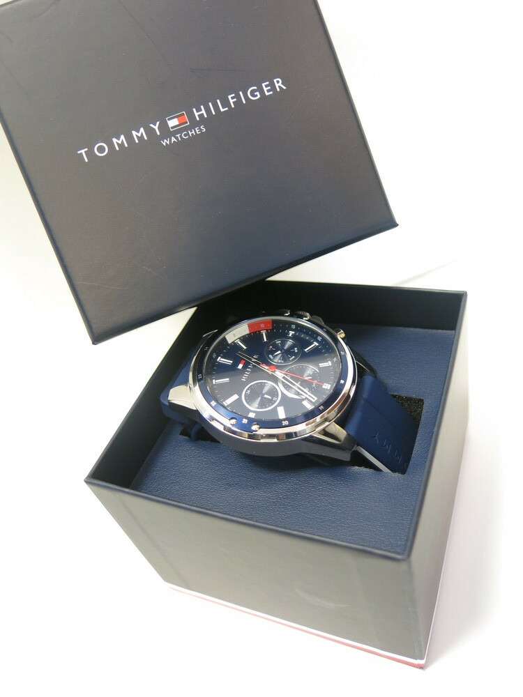 【楽天市場】【中古】トミーヒルフィガー TOMMY HILFIGER 腕時計 Bank MASON 1791791 時計 ブルー クオーツ ...