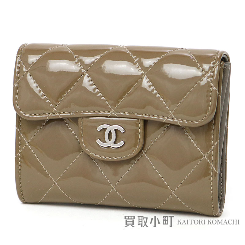 【楽天市場】シャネル 【CHANEL】 キルティング カードケース タイムレスクラシック グレー パテントレザー マトラッセ 名刺入れ コイン ...