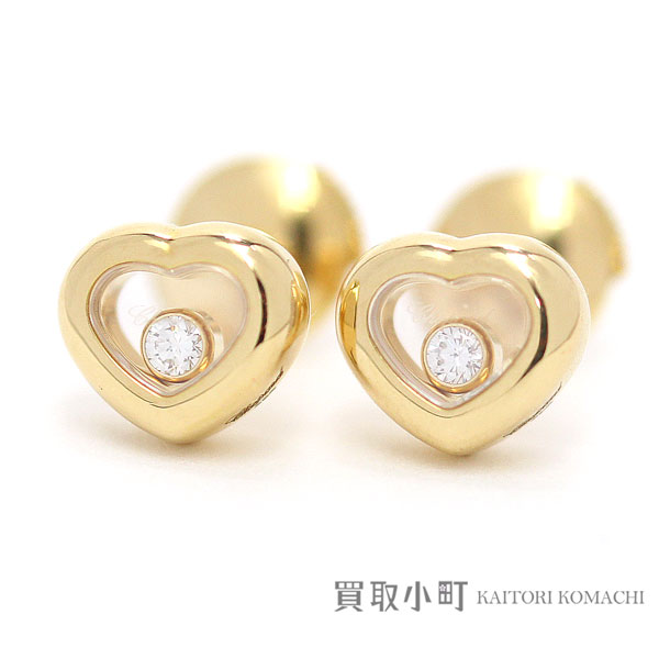 【楽天市場】【美品】ショパール【CHOPARD】ハッピーダイヤモンド アイコン イヤリング ピアス 18Kイエローゴールド ハート 1P ...