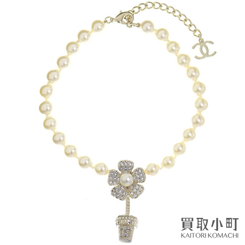 【楽天市場】【最大3万円OFFクーポン! 11/1～】【新品同様】シャネル 【CHANEL】 ココマーク コスチュームパール チョーカー ...