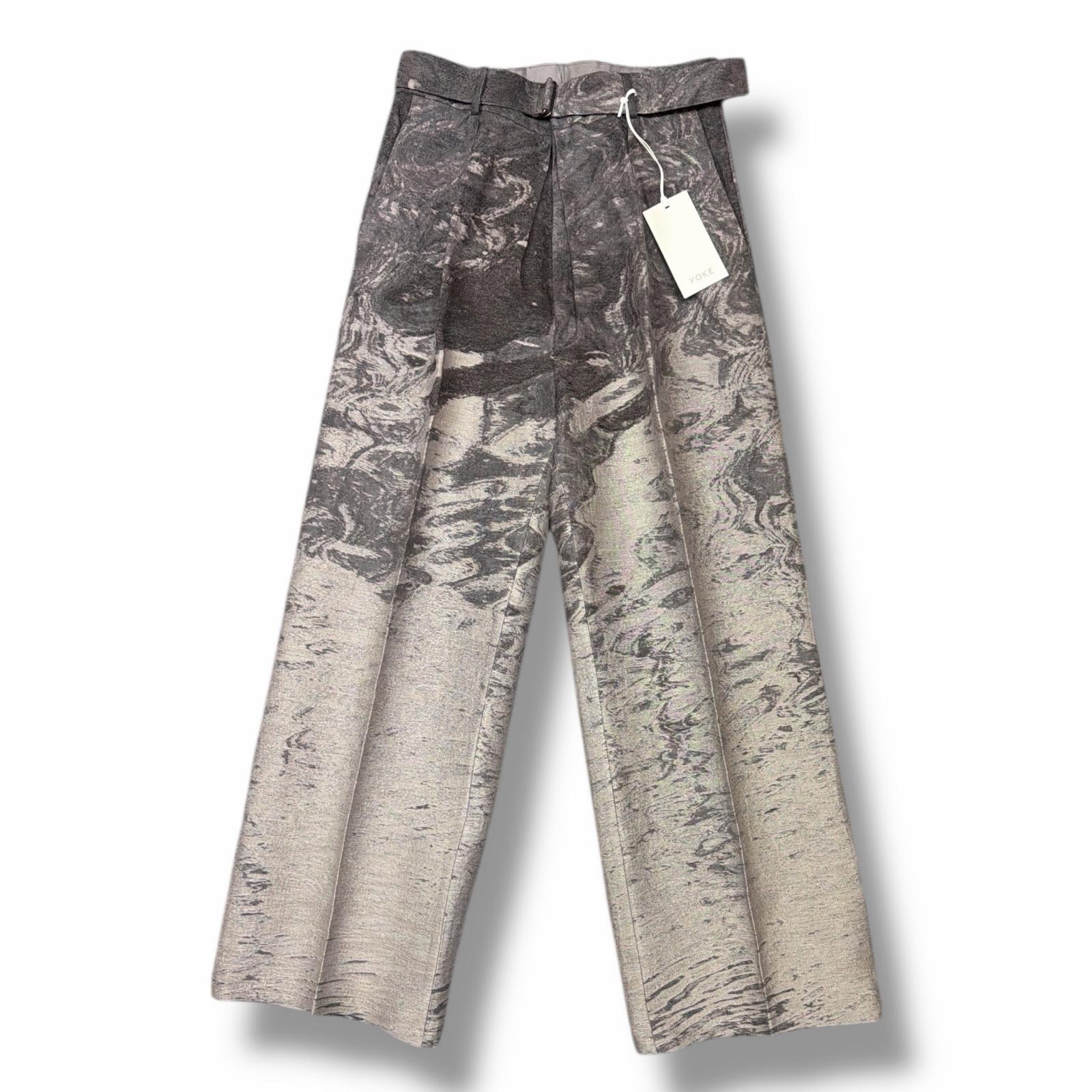 【楽天市場】未使用 YOKE・ヨーク 25SS COTTON LINEN PHOTO JACQUARD BELTED WIDELEG ...