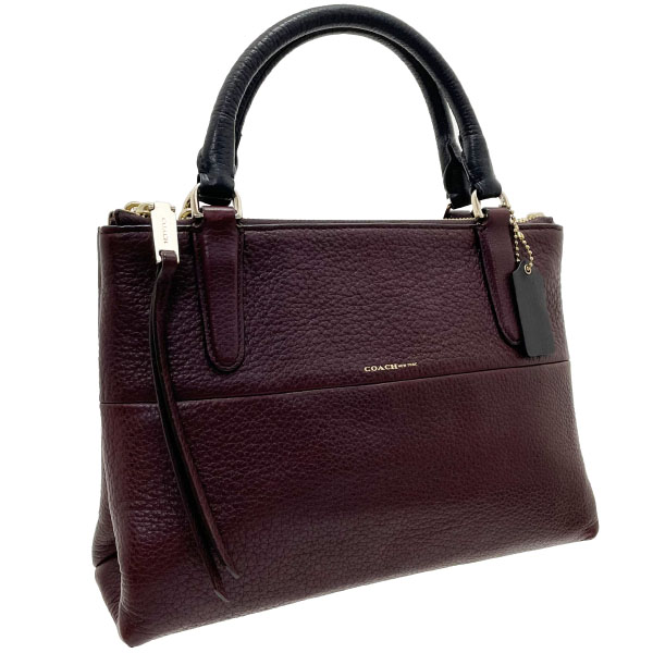 【楽天市場】コーチ ハンドバッグ ザ ミニ ボロー バッグ レザー 革 ブラッドパープル系 赤紫系 28163 COACH ミニバッグ ミニ ...