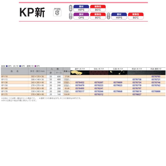 【楽天市場】仕出し容器 本体フタセット KP-150 阿波 透明フタ付(かぶせフタ) ケース販売 240枚(セット)入 270×270×40mm 送料無料 福助 福助工業 HIPS 耐熱80 ...