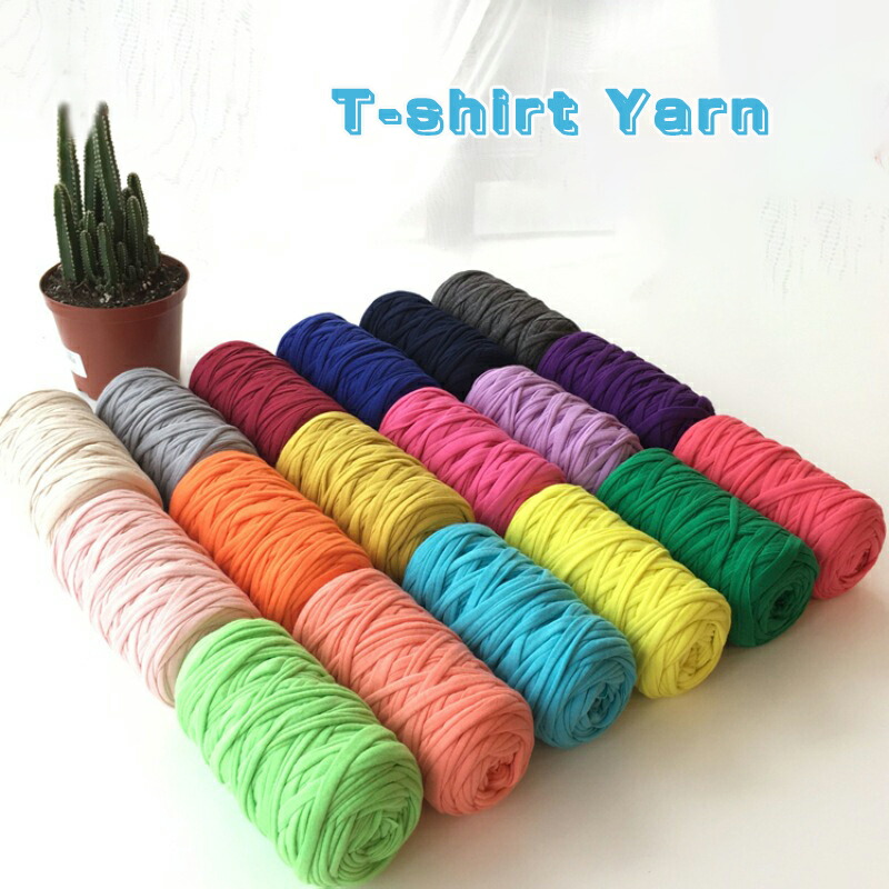 【楽天市場】送料無料 リボンヤーン 毛糸 アップ サイクル ヤーン tシャツヤーン 【単色】1玉＝約50m T-SHIRT YARN flat yarn ribbon yarn ハンドメイド ...
