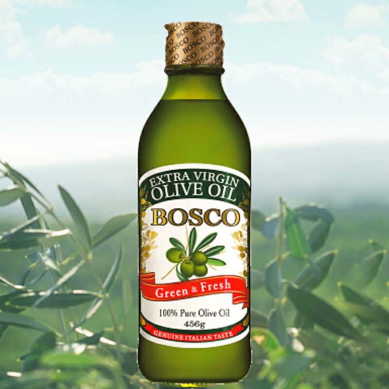 【楽天市場】ボスコ BOSCO EXV エクストラバージンオリーブオイル 456g×12本：食品卸 KAMBUTSUYA