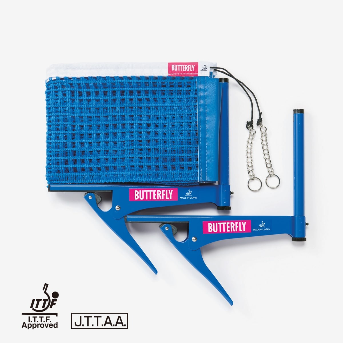 【楽天市場】バタフライ BUTTERFLY 卓球ネット 70060 インターナショナル・サポートセットITTF公認 JTTA公認 硬式ボール用 送料無料：カメイスポーツ