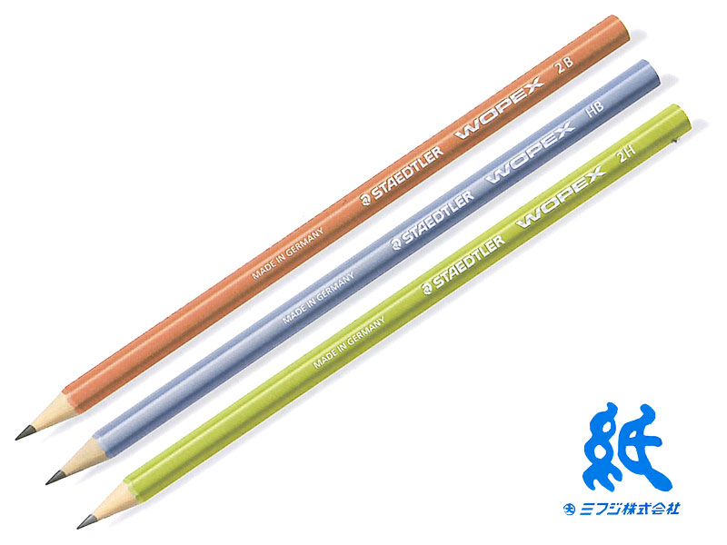 【楽天市場】ステッドラーSTAEDTLER ウォペックス鉛筆 2B/HB/2H 6本入り 180：紙・文具の専門店 ミフジ