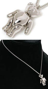 【楽天市場】Christian Dior クリスチャンディオール ペンダントネックレスシルバー テディベア クマチャーム 熊PENDANT ...