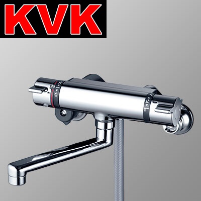 【楽天市場】KVK KF800WTMHF 壁付サーモスタット式シャワー(ウルトラファインバブルシャワーヘッド メッキ付)【寒冷地用】 λ：住設建材カナモンジャー
