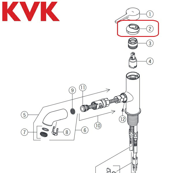 【楽天市場】KVK Z422643 水栓部材 固定ナットカバー λ：住設建材カナモンジャー