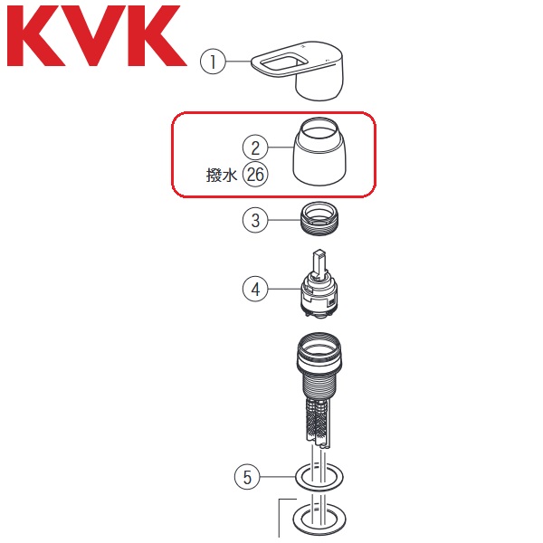【楽天市場】KVK Z422655HS 水栓部材 化粧カバー(撥水加工) λ：住設建材カナモンジャー