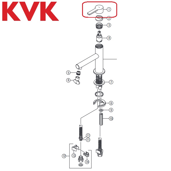 【楽天市場】KVK Z422716HD 水栓部材 レバーハンドル MSL190DET・MSL190DLET用 λ：住設建材カナモンジャー