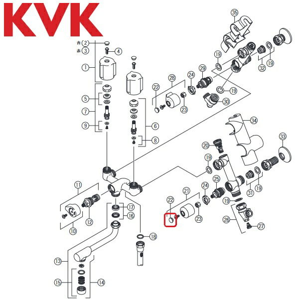 【楽天市場】KVK Z422722CP 水栓部材 キャップ λ：住設建材カナモンジャー