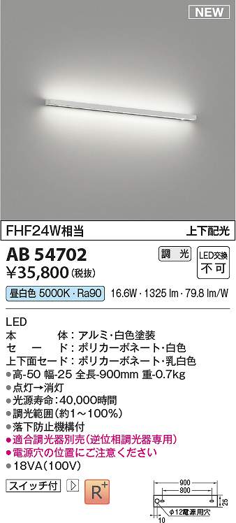 【楽天市場】コイズミ照明 AB54702 LEDブラケット Σ：住設建材カナモンジャー