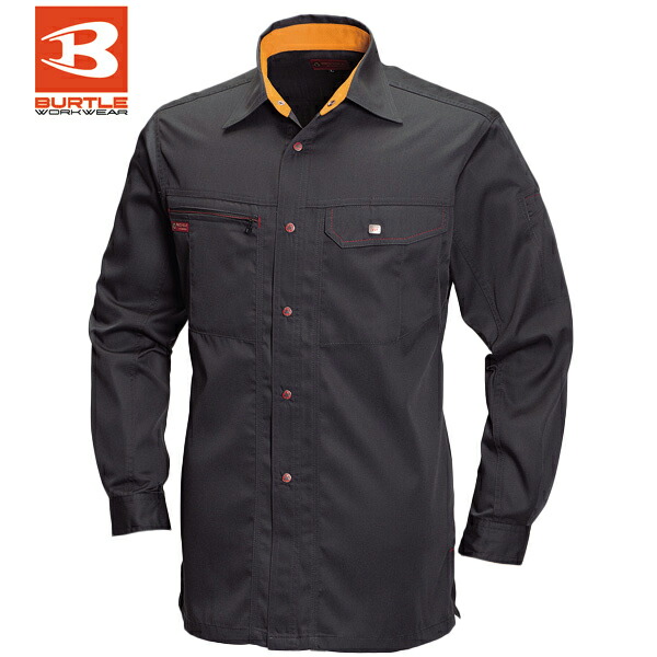 【楽天市場】作業服 作業着 ワークウェア 春夏作業服 長袖シャツBURTLE バートル 6033 刺繍 ネーム刺繍：安全靴・作業着のワークストリート