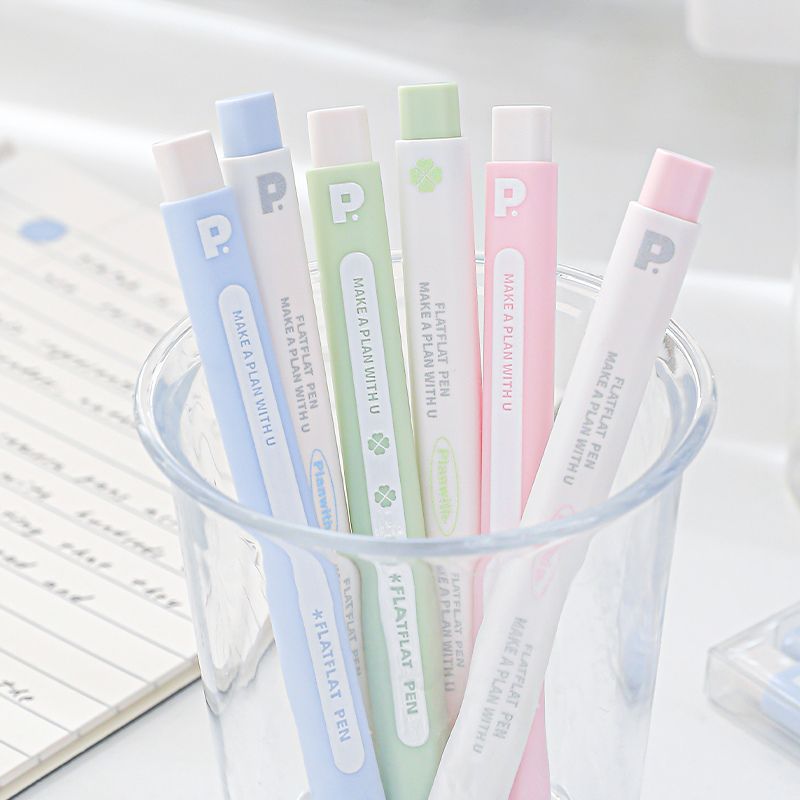 【楽天市場】【新発売】Planwith FLAT FLAT ペン 0.5mm 油性ボールペン 2本セット くすみカラー おしゃれ 文房具 滑らかインク 速乾タイプ 平らなボディ 転がりにくい ...