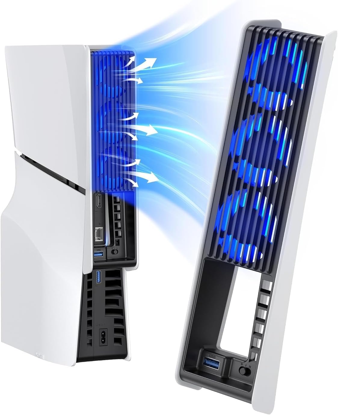 【楽天市場】新型 PS5 Slim用 冷却ファン KIWIHOME PS5 Slim用 冷却 PS5スリム用 冷却ファン 自動温度検出 風速 ...