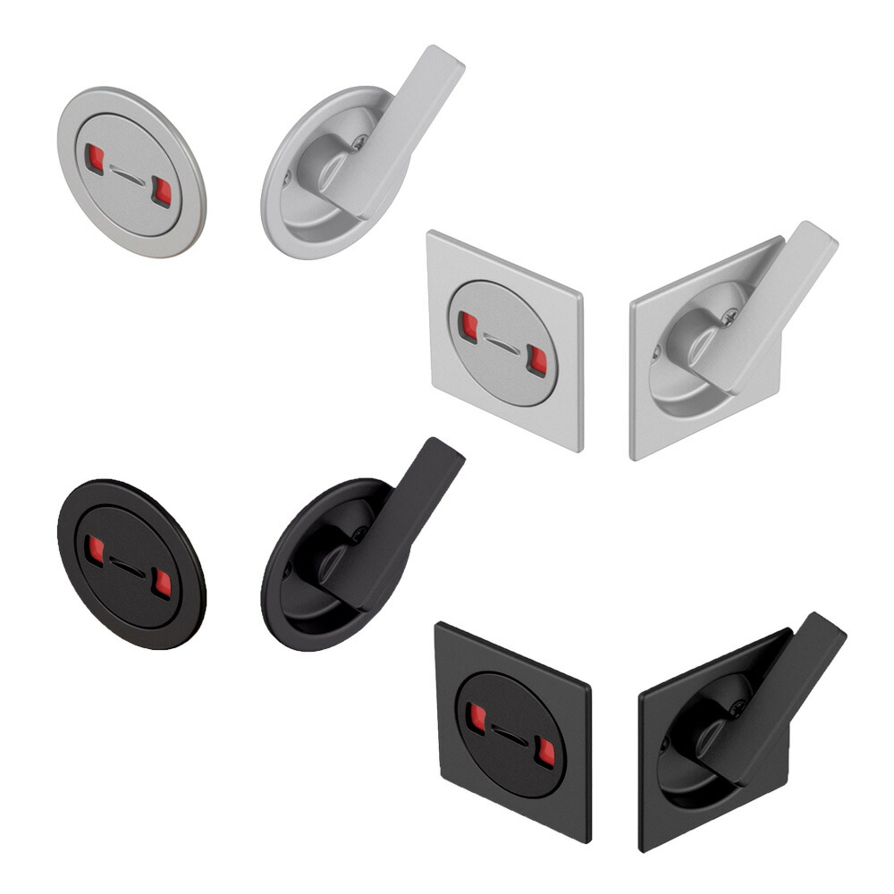 【楽天市場】アトムリビンテック TKS51チューブラ鎌錠 LA3 表示錠 TKS51-LA3 丸座/角座 シルバー/ブラック：カネマサ金物