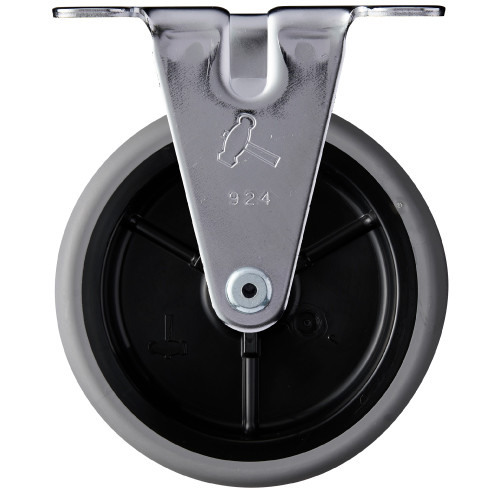 【楽天市場】【BFD期間中カネマサはポイント5倍】ハンマーキャスター エラストマー車キャスター 420ER-L100 車輪：エラストマー車 平付固定タイプ ストッパーなし スチール 車輪 ...