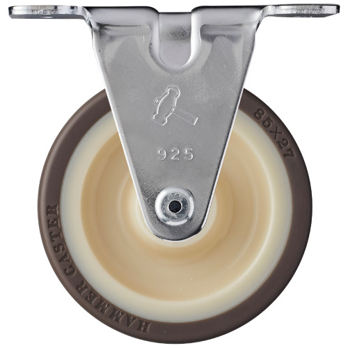 【楽天市場】ハンマーキャスター ウレタン(B入)車キャスター 420ER-UB85 車輪：ウレタン(B入)車 平付固定タイプ ストッパーなし スチール 車輪 85mm：カネマサ金物