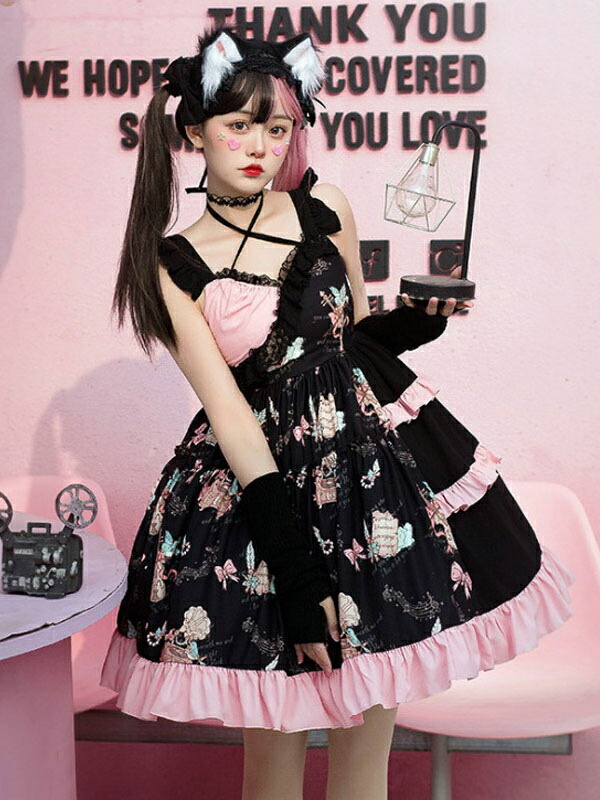楽天市場】ピンクロリータJSKドレス チェック柄 ボウフリル 楽天市場】ピンクロリータJSKドレス チェック柄 ボウフリル