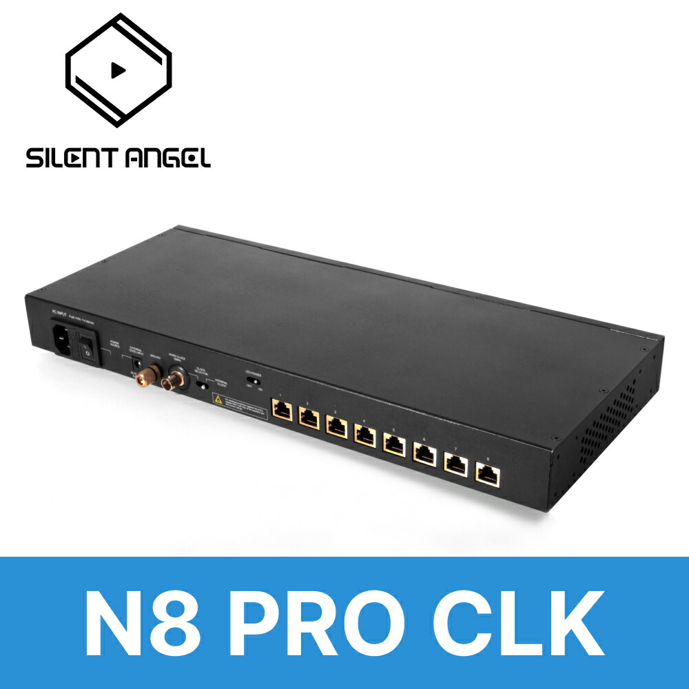 【楽天市場】SILENT ANGEL N8 PRO CLK ネットワーク スイッチングハブ 8ポート BNC端子 外部クロック対応 サイレントエンジェル 国内正規代理店：KANJITSU ...