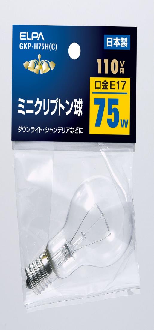 【楽天市場】エルパ(ELPA) ミニクリプトン球 GKP-H75H(C)：感花楽天市場店