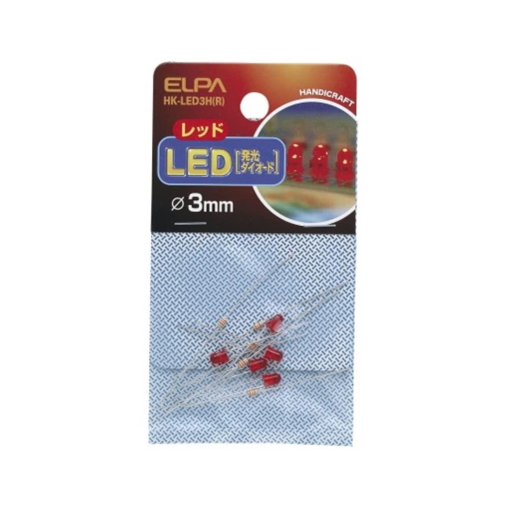 【楽天市場】エルパ (ELPA) LED LED電球 工作 25mA 5個入 φ3mm レッド HK-LED3H(R)：感花楽天市場店