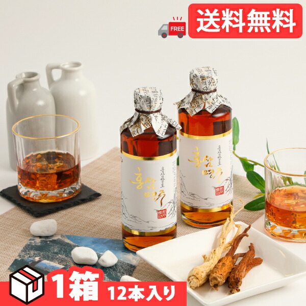 【楽天市場】[Hongsamsool]紅参名酒375ml Alc.14％ 1箱(2000円×12本)お歳暮：韓国食品コスメ楽天市場店