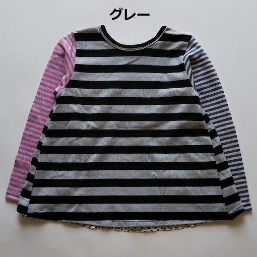 【楽天市場】《アウトレット》クレイジーボーダー×シフォンドットチュニック《80 90 95 100 110 120 130cm》【日本製 ...