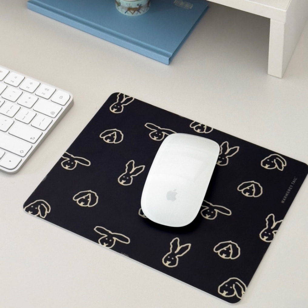 【楽天市場】WARMGREY TAIL Bunny Bunny マウスパッド - Black：生活雑貨 感性空間