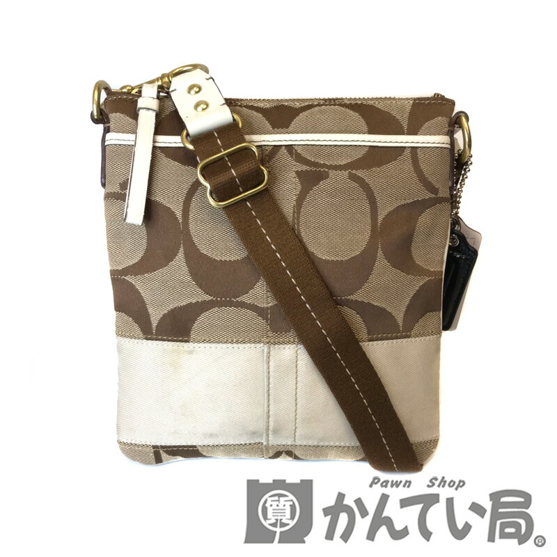【楽天市場】COACH【コーチ】シグネチャー ストライプスウィングショルダーバッグ 40758 ブラウン レディース バッグチャーム付き ...