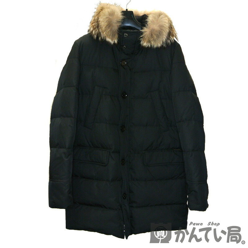 【楽天市場】MOORER【ムーレー】バルビエリ ダウンジャケット フード付き ブラック 表記サイズ：46 メンズ アウター【中古】USED ...