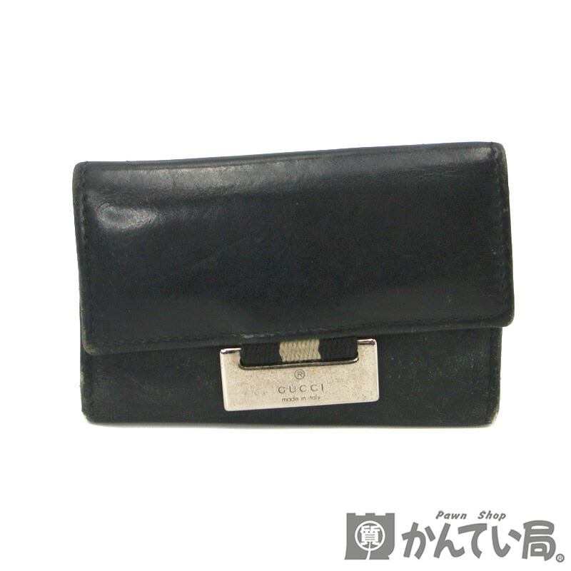 【楽天市場】GUCCI【グッチ】6連キ—ケース ブラック レザー シルバー金具 メンズ【中古】USED-B：かんてい局名古屋西店