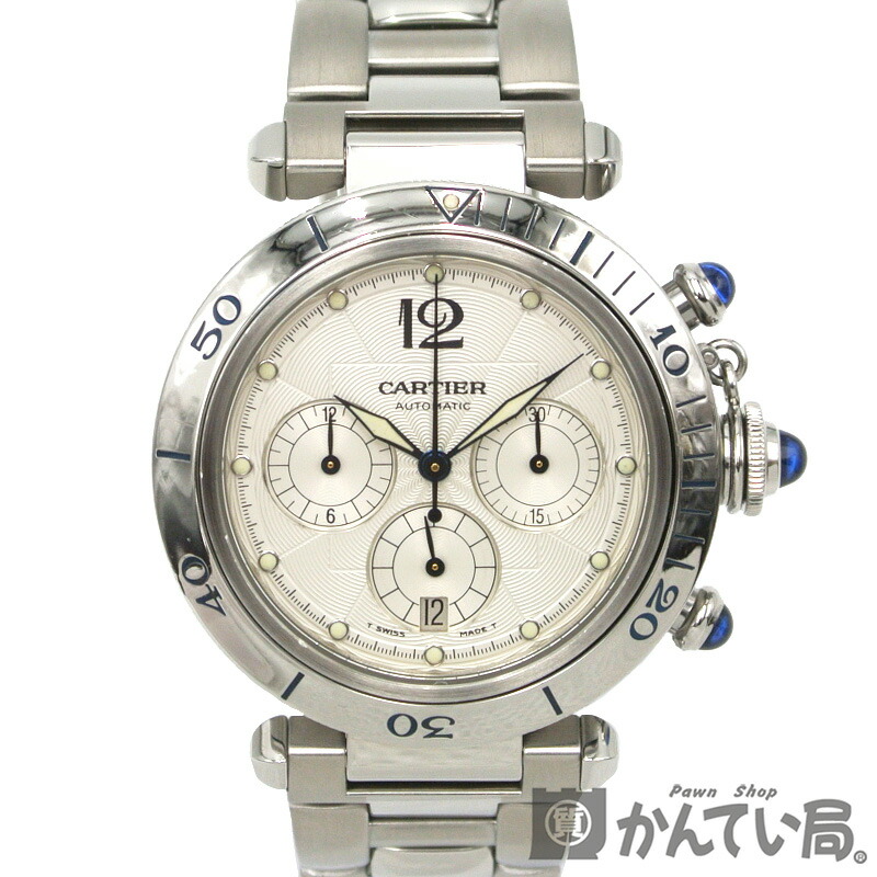 【楽天市場】Cartier【カルティエ】パシャ クロノグラフ 自動巻き 腕時計 SS メンズ ウォッチ W31030H3【中古】USED-A ...