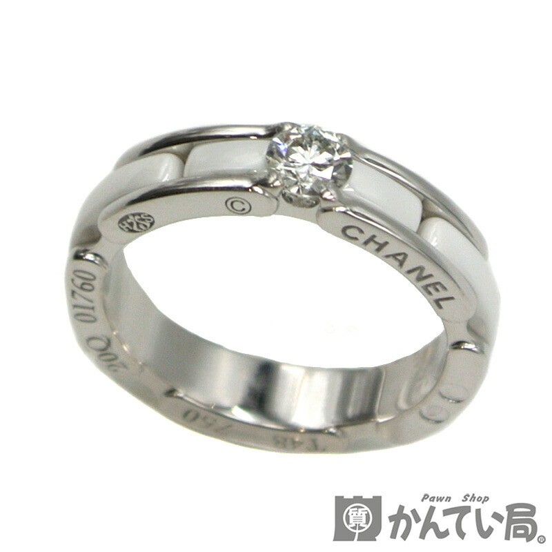 【楽天市場】CHANEL【シャネル】ウルトラリング スモール ホワイトセラミック 750 K18WG ダイヤモンド 48 約8号 指輪 ...