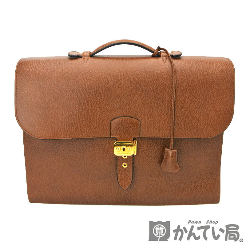【楽天市場】HERMES【エルメス】サックアデペッシュ38 ビジネスバッグ ハンドバッグ アルデンヌ Z刻 ブラウン ゴールド金具 メンズ ...