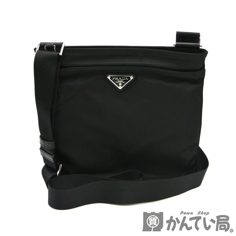 【楽天市場】PRADA【プラダ】ショルダーバッグ ナイロン NERO ブラック トライアングルロゴ 斜め掛け 1BH978【中古】USED-A ...