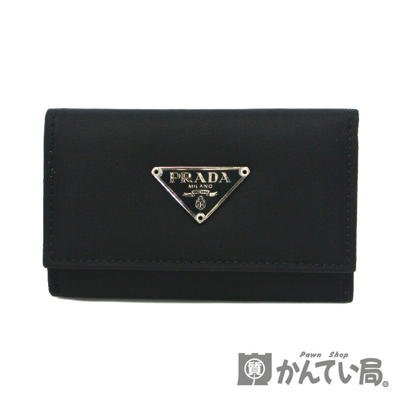 【楽天市場】PRADA【プラダ】キ—ケース 6連 ナイロン レザー NERO ブラック トライアングルロゴ M222【中古】USED-A ...