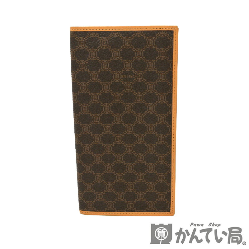 【楽天市場】CELINE【セリーヌ】二つ折り長財布 マカダム PVC レザー ブラウン系 札入れ ウォレット メンズ レディース【中古 ...
