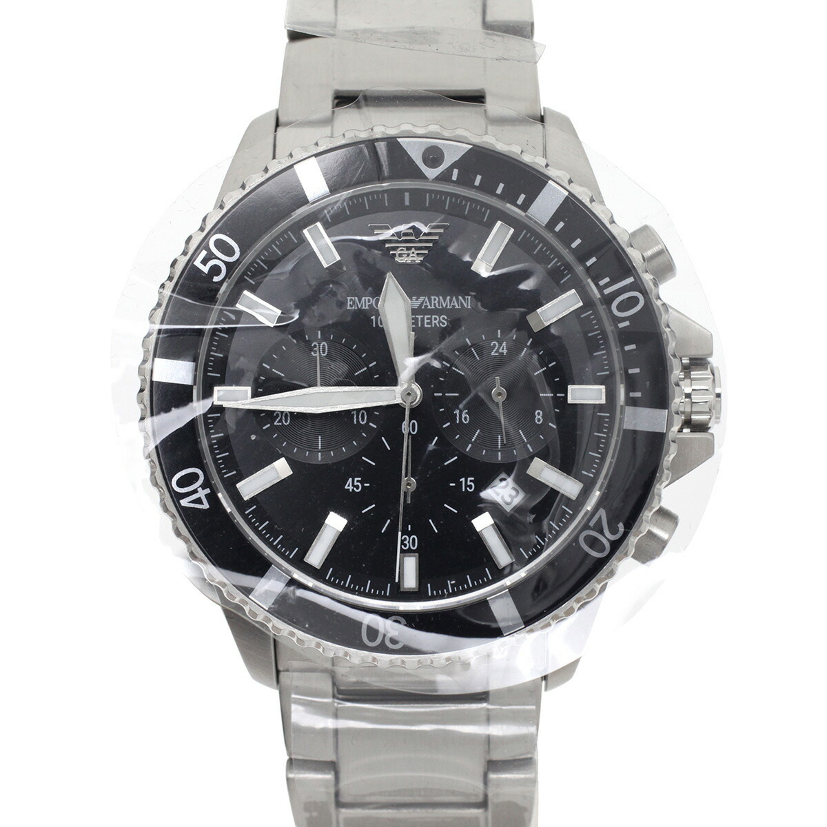 【楽天市場】エンポリオアルマーニ クロノグラフ AR11360 SS 【未使用品】【送料無料】 メンズ EMPORIO ARMANI ...