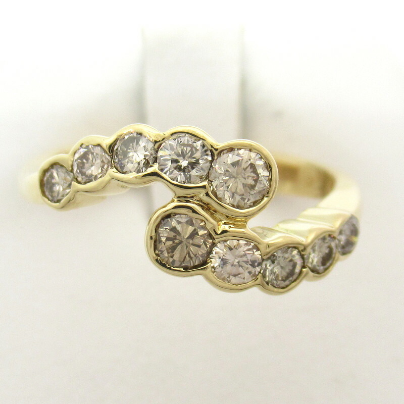 【楽天市場】レディース【中古】 ブラウンダイヤ リング K18 D0．74ct ダイヤモンド 金 ゴールド 約＃16 約16号 指輪 仕上げ済み【楽ギフ_包装選択】：質屋かんてい局上尾駅前店