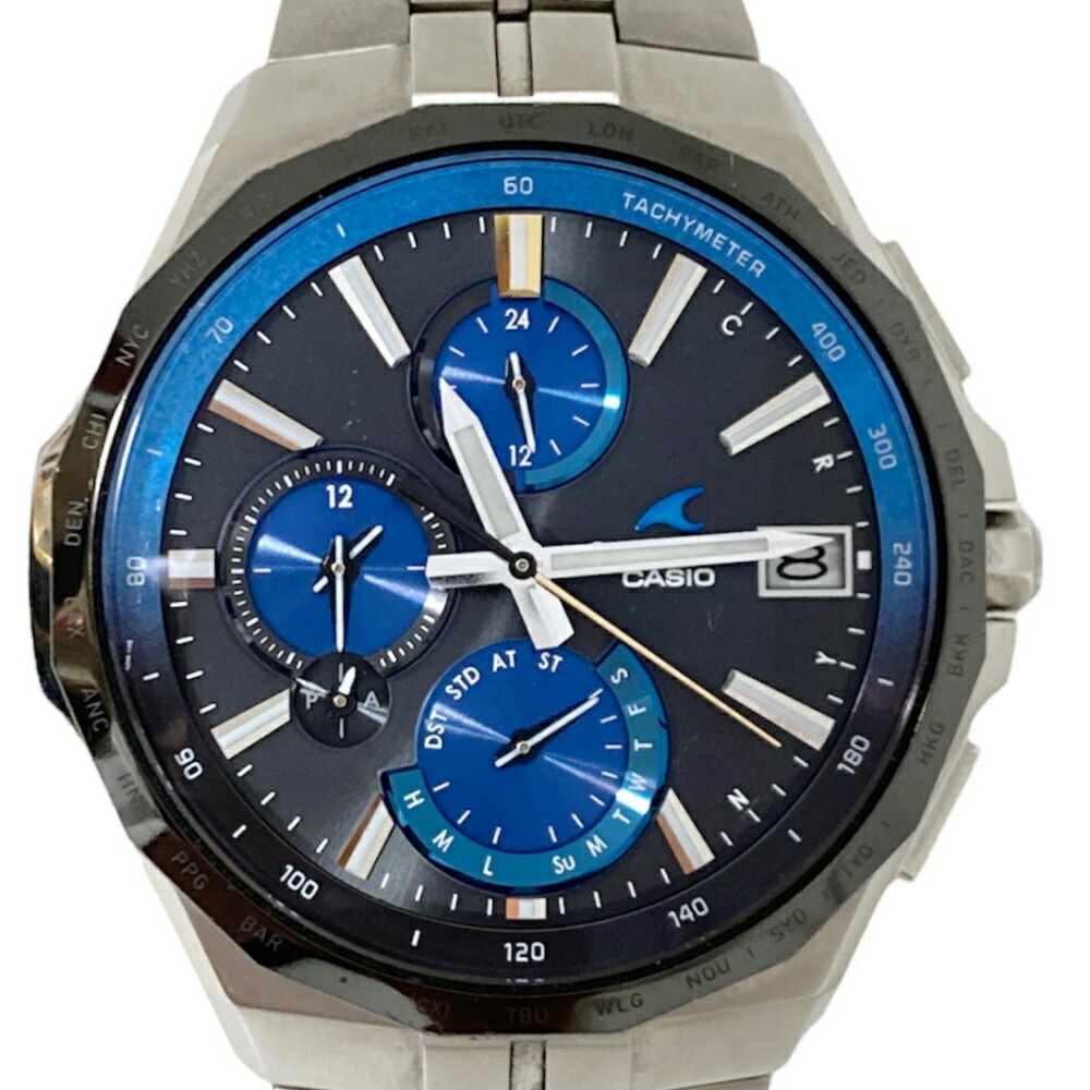【楽天市場】【中古】 CASIO カシオ OCW-S5000E-1AJF オシアナス マンタ 腕時計 メンズ ソーラー電波時計 タフソーラー ...