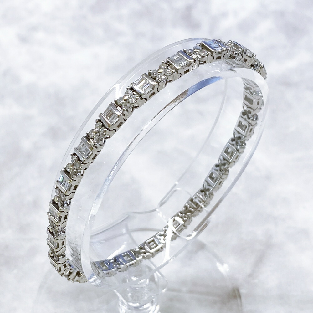 【楽天市場】K18WG ダイヤモンド10.3ct ブレスレット ジュエリーアクセサリー 【中古】 USED-AB 質屋 かんてい局 加古川店A24-2920 005：質屋かんてい局 加古川店