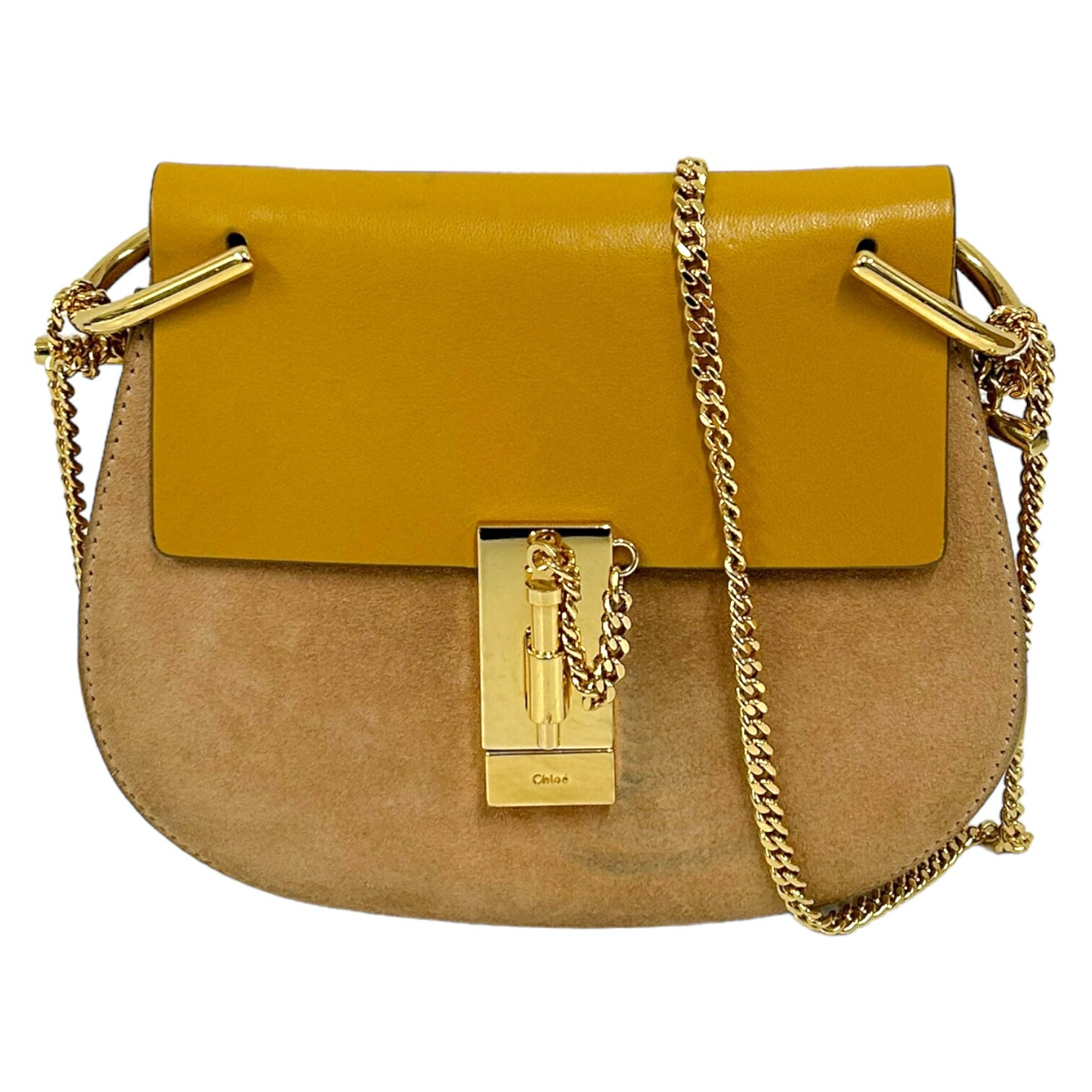 【楽天市場】【中古】｜Chloe クロエ Drew ドリュー スウェード レザー ショルダーバッグ イエロー系 レディース チェーンショルダー ...